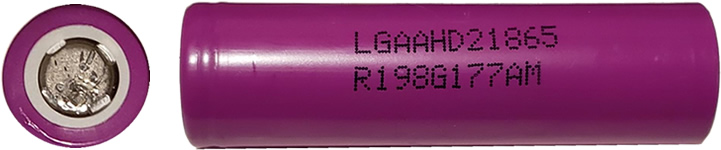 LG LGAAHD21865, ICR18650HD2 18650 Violet White