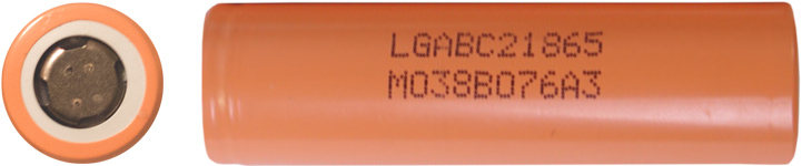 LG LGABC21865, ICR18650C2 18650 Orange White