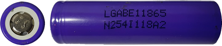 LG LGABE11865, ICR18650E1 18650 Purple White