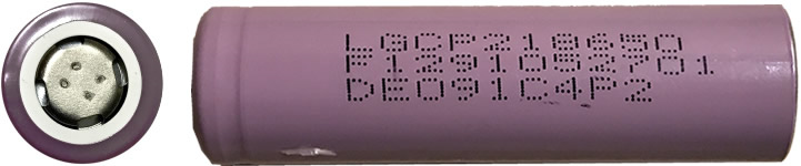 LG LGCP218650, ICR18650P2 18650 Purple (Dark) White