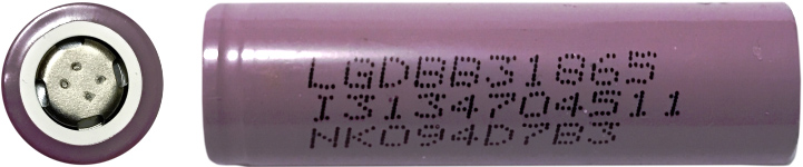 LG LGDBB31865, ICR18650B3 18650 Purple (Dark) White